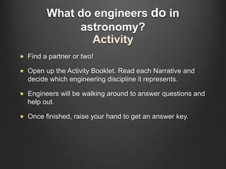 Engineering Careers in Astronomy | PPT