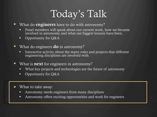 Engineering Careers in Astronomy | PPT