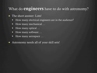Engineering Careers in Astronomy | PPT
