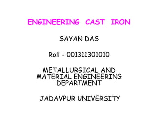 Various types of engineering cast iron | PPT