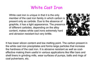 Various types of engineering cast iron | PPT