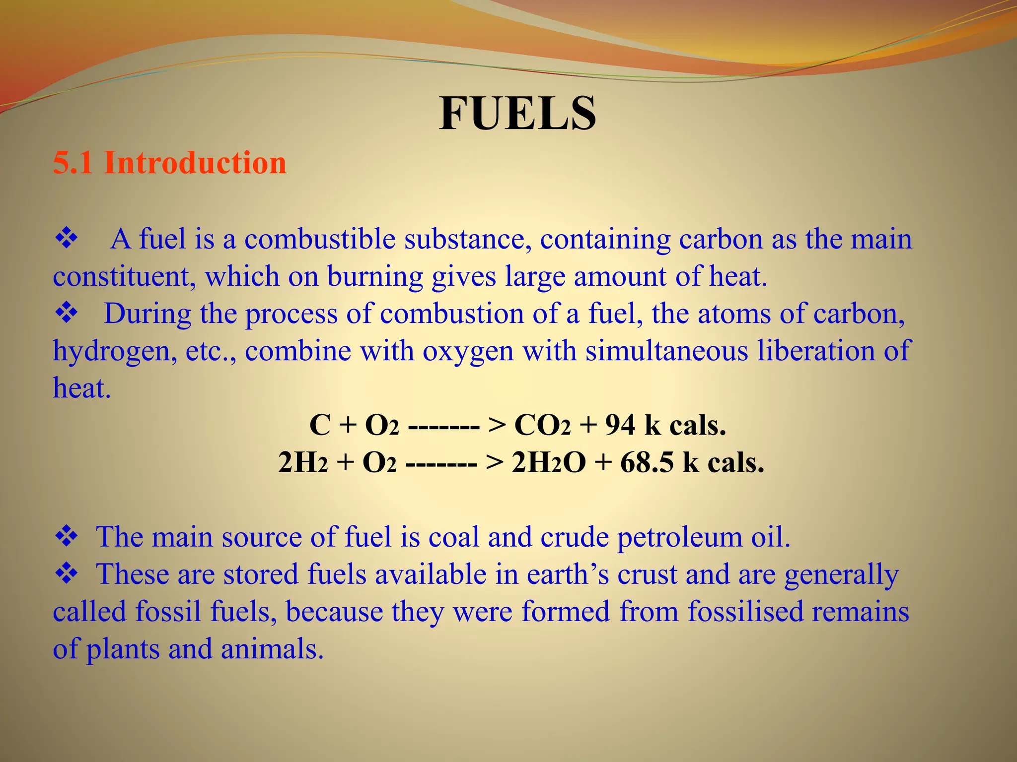 Engineering Chemistry Unit-5 title Fuels | PPTX