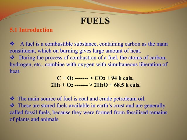 Engineering Chemistry Unit-5 title Fuels | PPTX