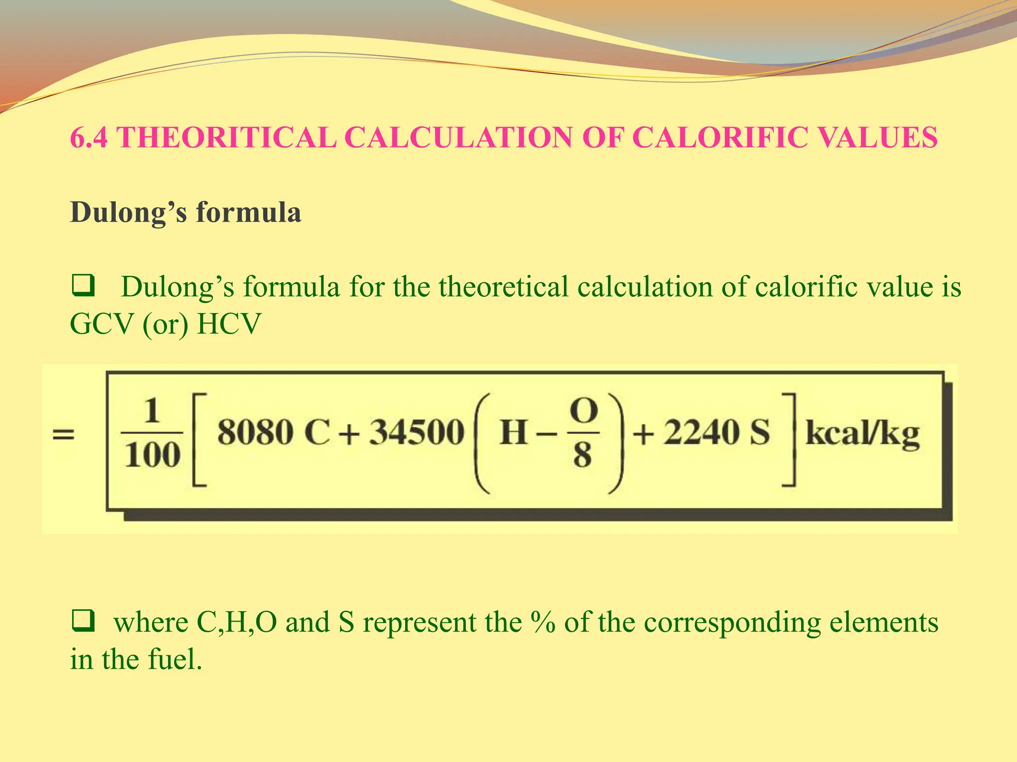 Engineering Chemistry Unit 6 title Combustion of fuels | PPTX