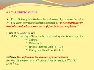 Engineering Chemistry Unit 6 title Combustion of fuels | PPTX