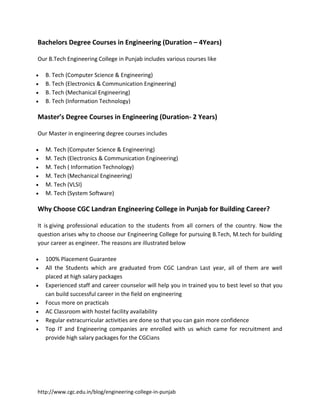 Engineering college in punjab | PDF