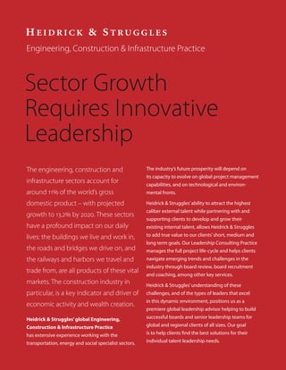 Engineering, Construction And Infrastructure Brochure 2012 | PDF