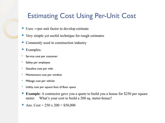 Engineering costs and cost estimating | PPT