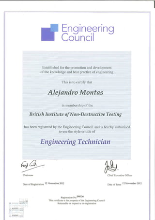 Engineering council certificate | PDF