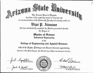 Engineering Degree Certificates | PDF