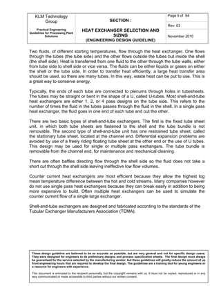 Engineering design guideline hx rev 3 | PDF