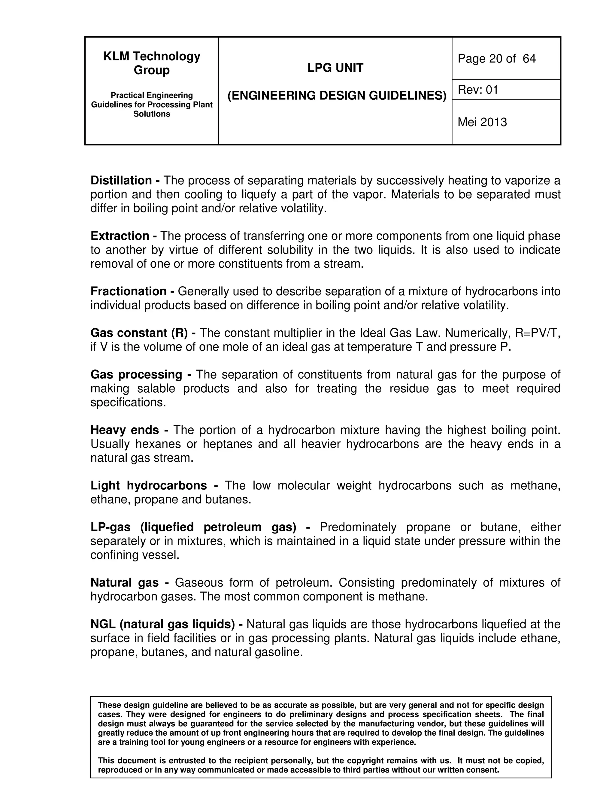 Engineering design guideline LPG | PDF