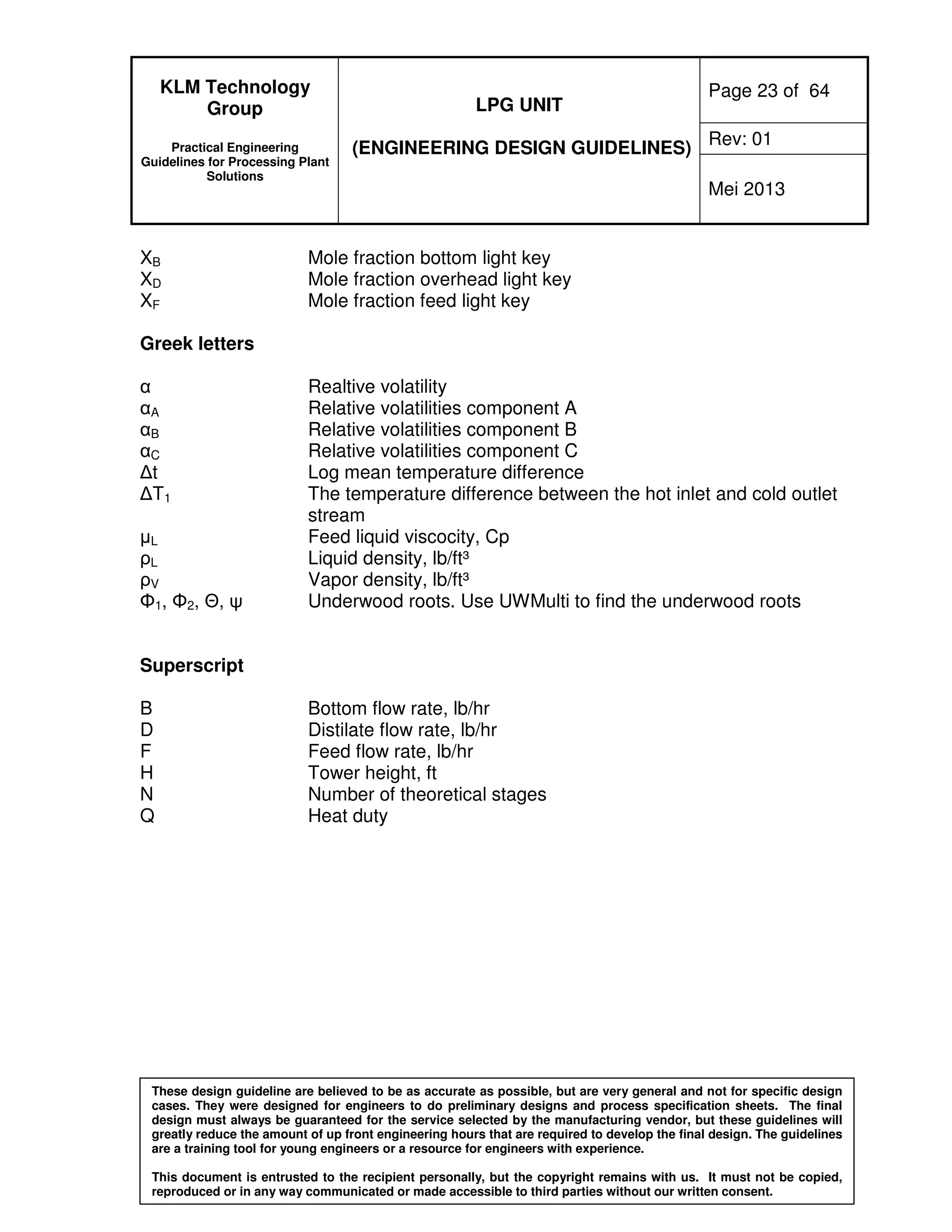Engineering design guideline LPG | PDF