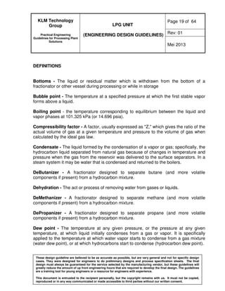 Engineering design guideline LPG | PDF