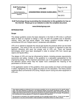 Engineering design guideline LPG | PDF