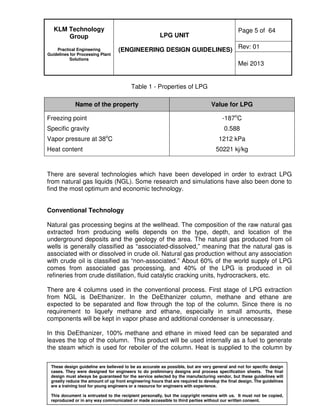 Engineering design guideline LPG | PDF