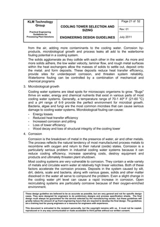 Engineering design guidelines cooling towers - rev01 | PDF