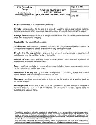 Engineering design guildline_general_plant_cost_estimating_rev01web | PDF