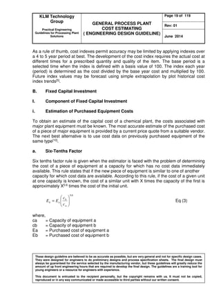 Engineering design guildline_general_plant_cost_estimating_rev01web | PDF