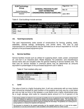 Engineering design guildline_general_plant_cost_estimating_rev01web | PDF