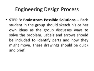 Engineering design process | PPT | Drawing and Sketching | Arts and Crafts