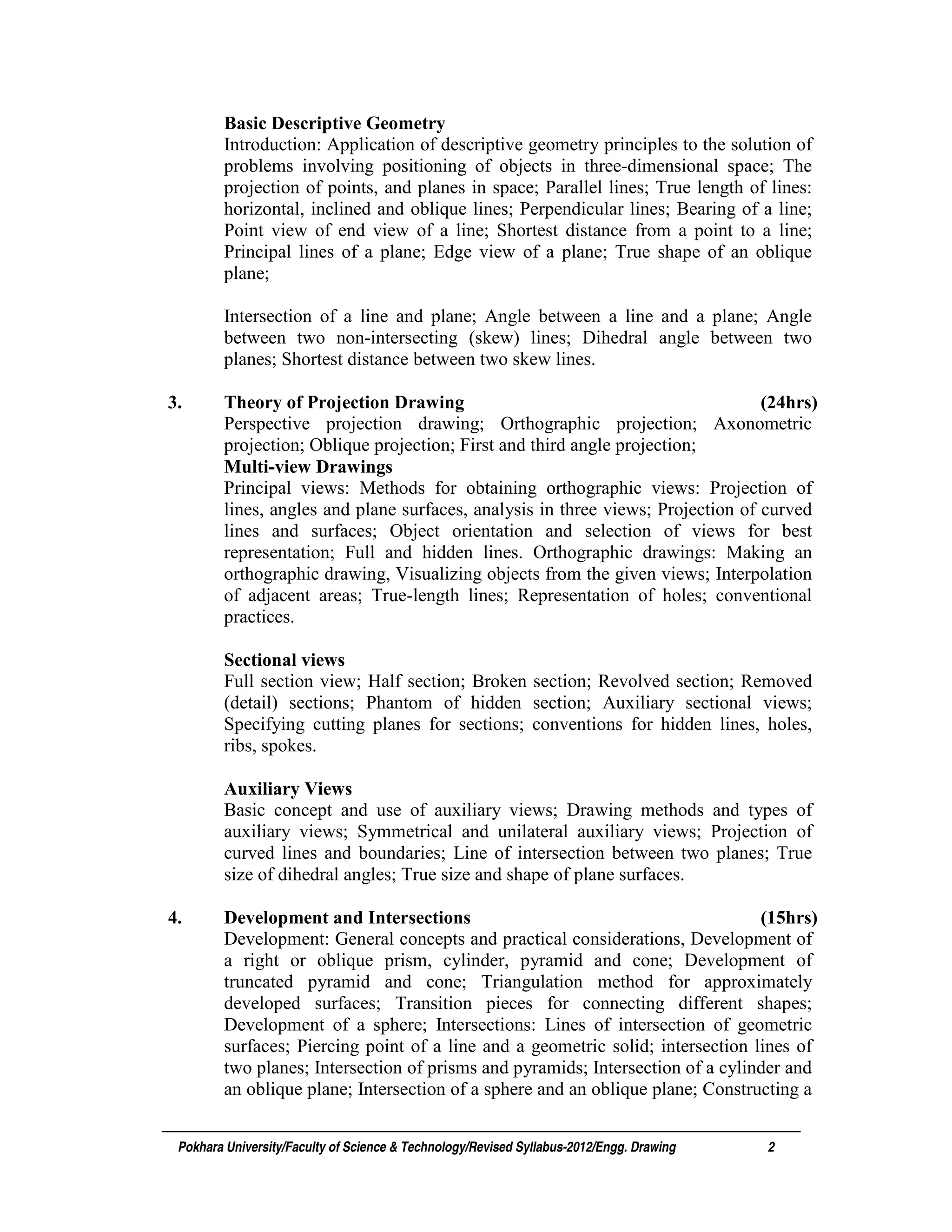 Engineering drawing(pokhara university) | PDF