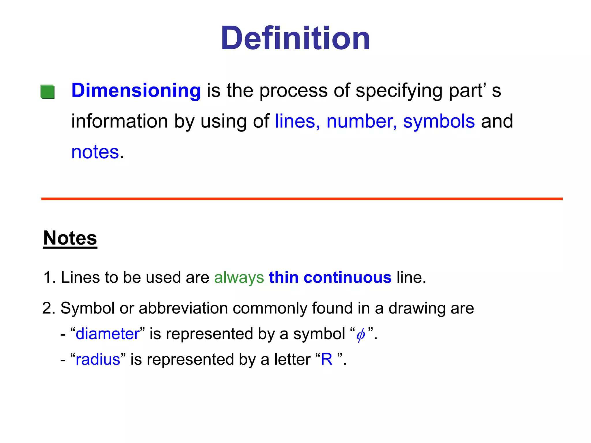 Engineering drawing chapter 07 dimensioning.ppt