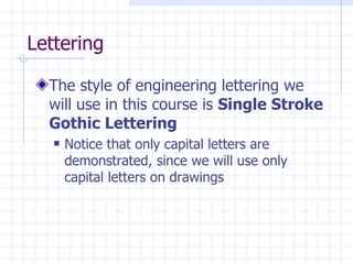 Engineering drawing (engineering lettering) lesson 3 | PPT