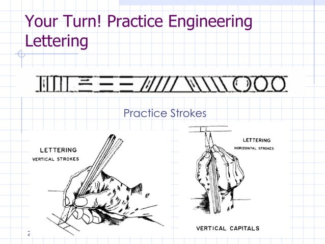 Engineering drawing (engineering lettering) lesson 3 | PPT | Drawing ...