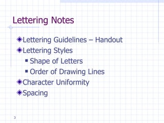 Engineering drawing (engineering lettering) lesson 3 | PPT