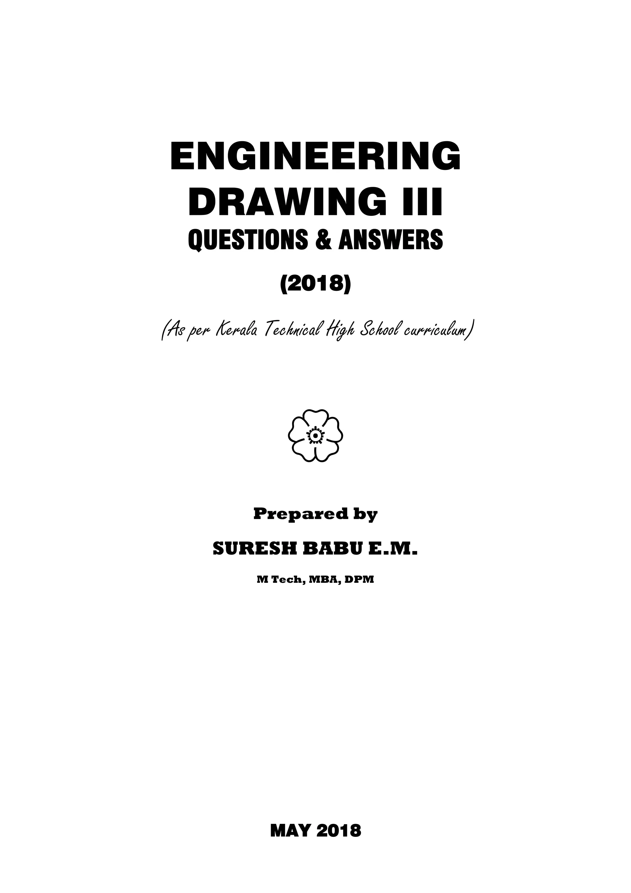 Engineering Drawing III for Technical High School students of Kerala ...