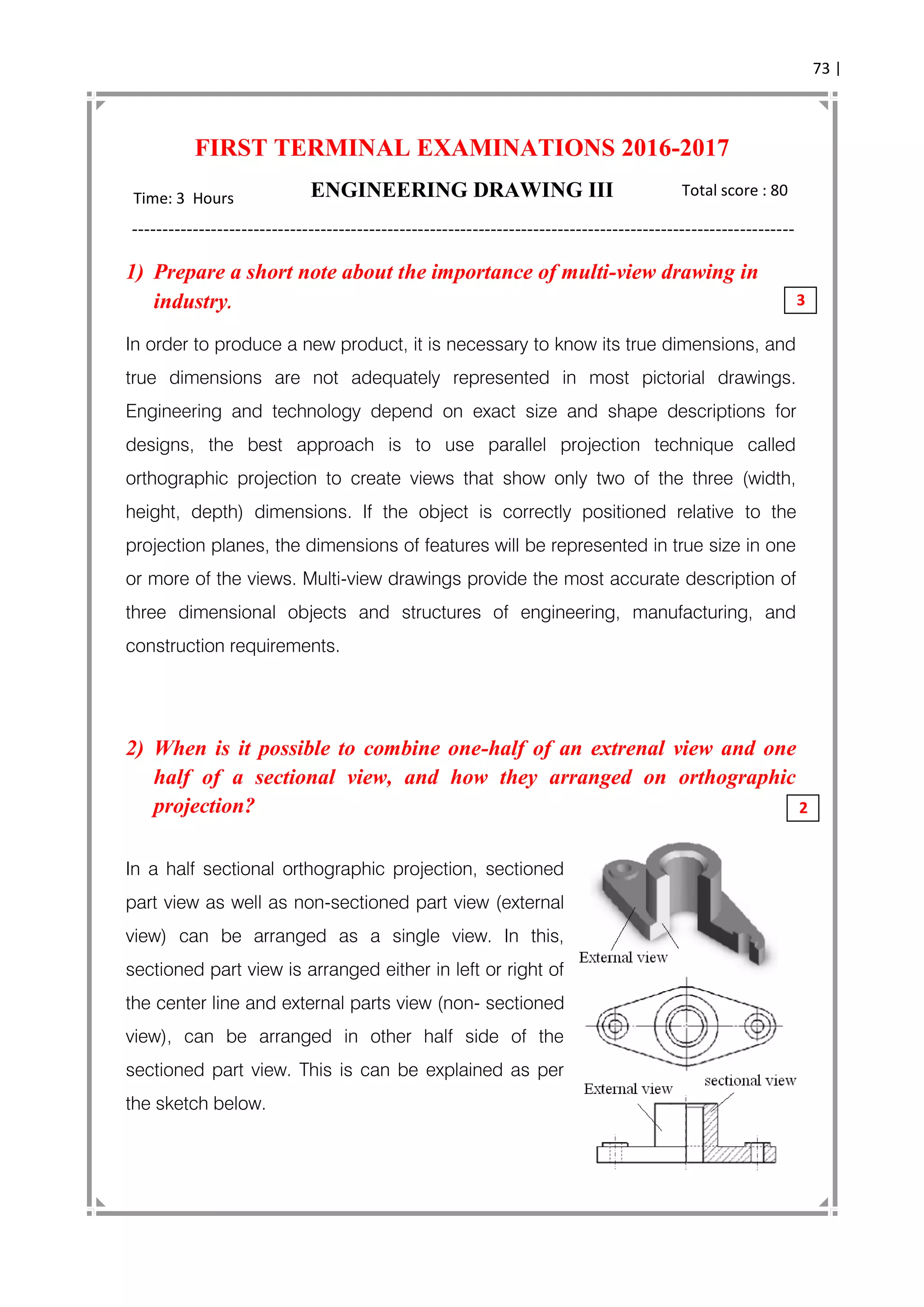 Engineering Drawing III for Technical High School students of Kerala ...