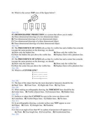Engineering drawing objective bits for placement training m v reddy | PDF