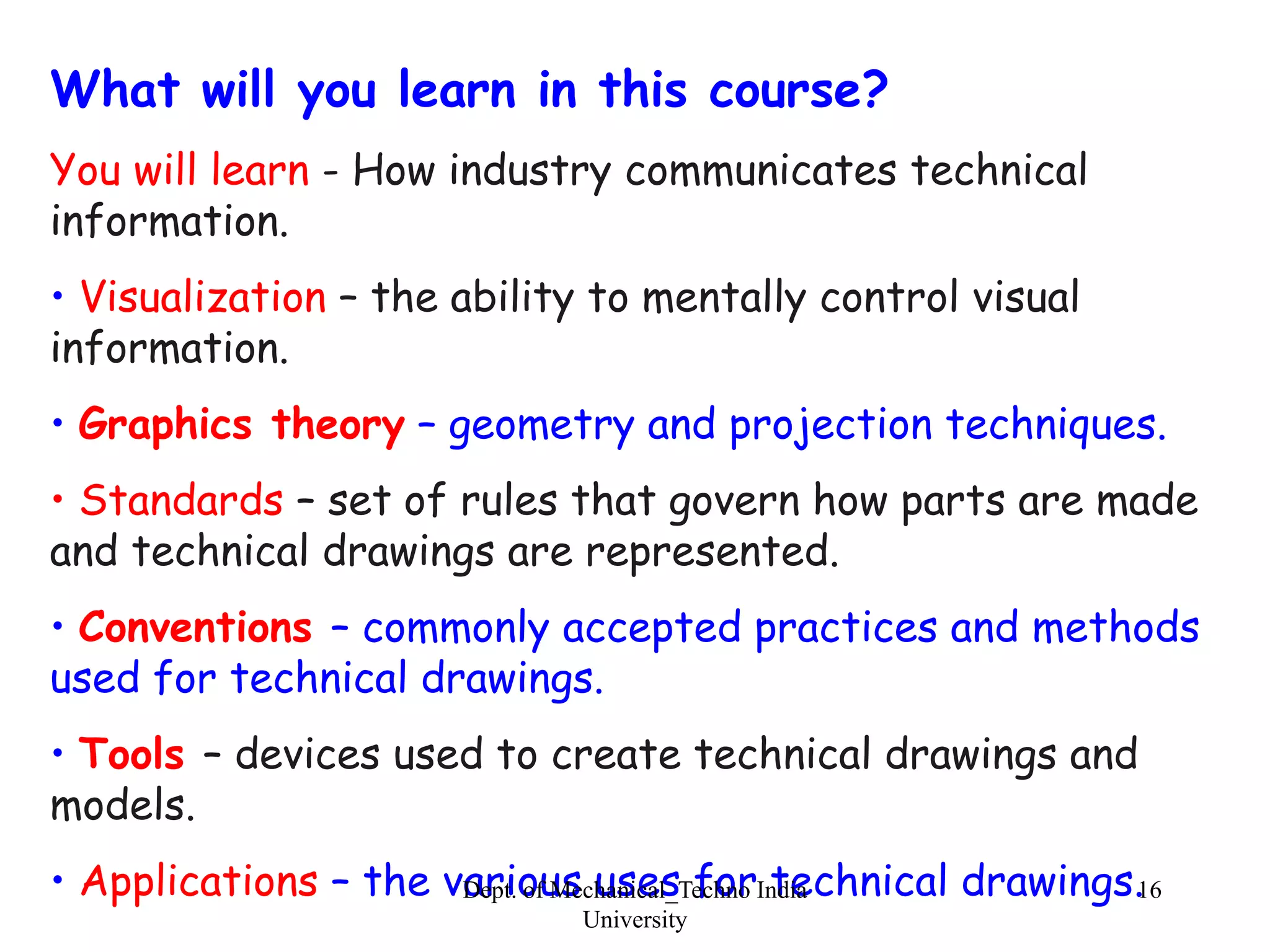 Engineering Drawing SBH.pptx | 3-D Graphics | Computer Software and Applications