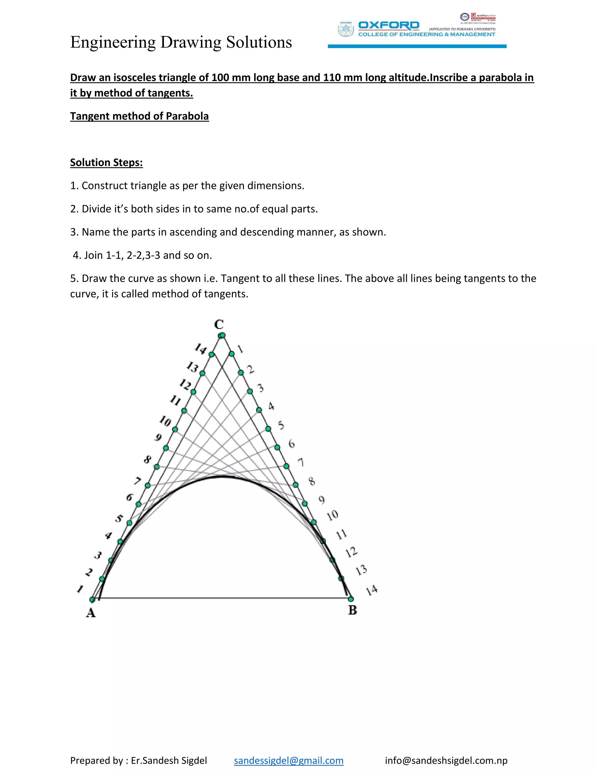 Engineering drawing unit test soln sandes sigdel | PDF