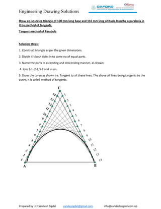 Engineering drawing unit test soln sandes sigdel | PDF