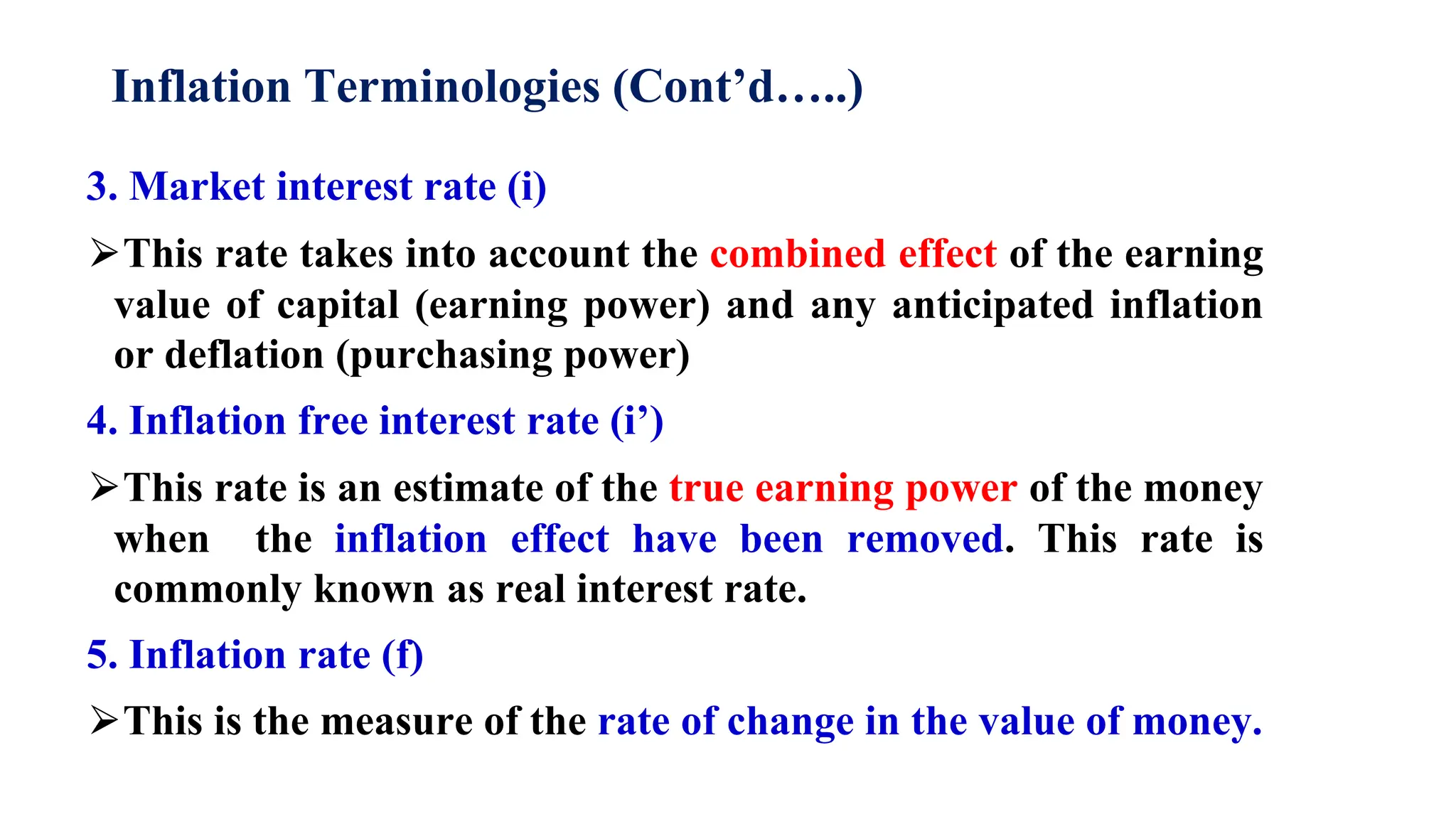 Engineering Economic Analysis (Week 13) Inflation, its causes ...