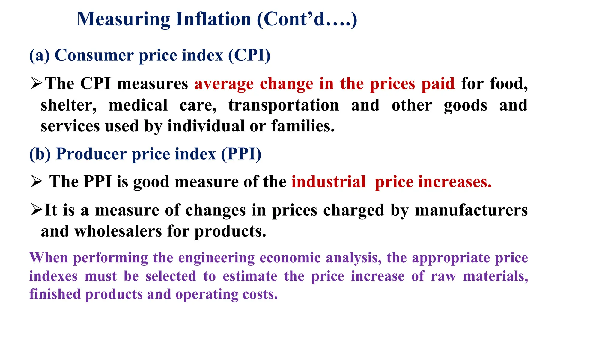Engineering Economic Analysis (Week 13) Inflation, its causes ...