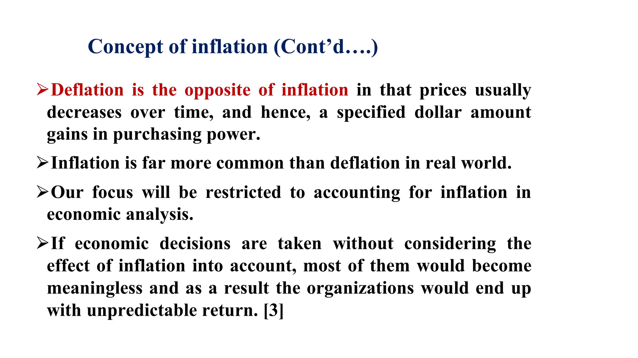 Engineering Economic Analysis (Week 13) Inflation, its causes ...