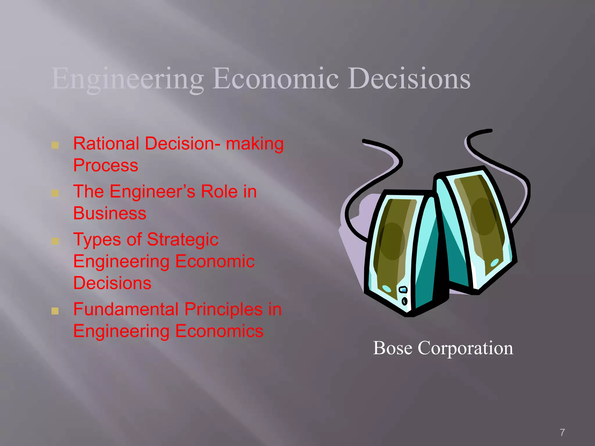 Engineering economic decisions | PPTX