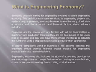 Engineering economic decisions | PPTX