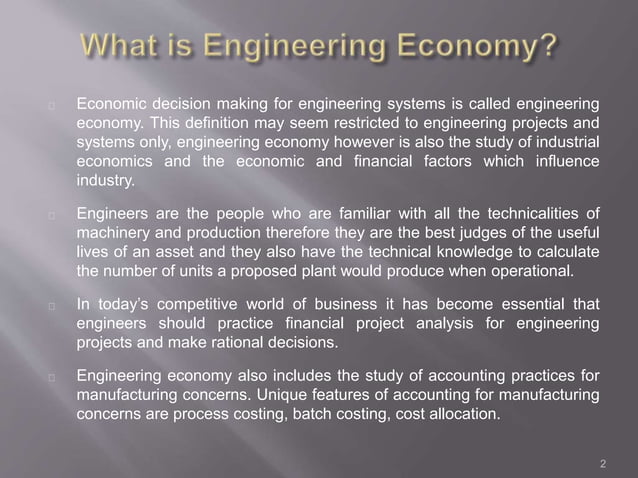 Engineering economic decisions | PPTX | Mechanical and Industrial ...