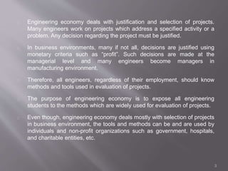 Engineering economic decisions | PPTX