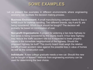 Engineering economic decisions | PPTX