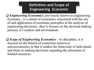 Engineering economics | PPTX