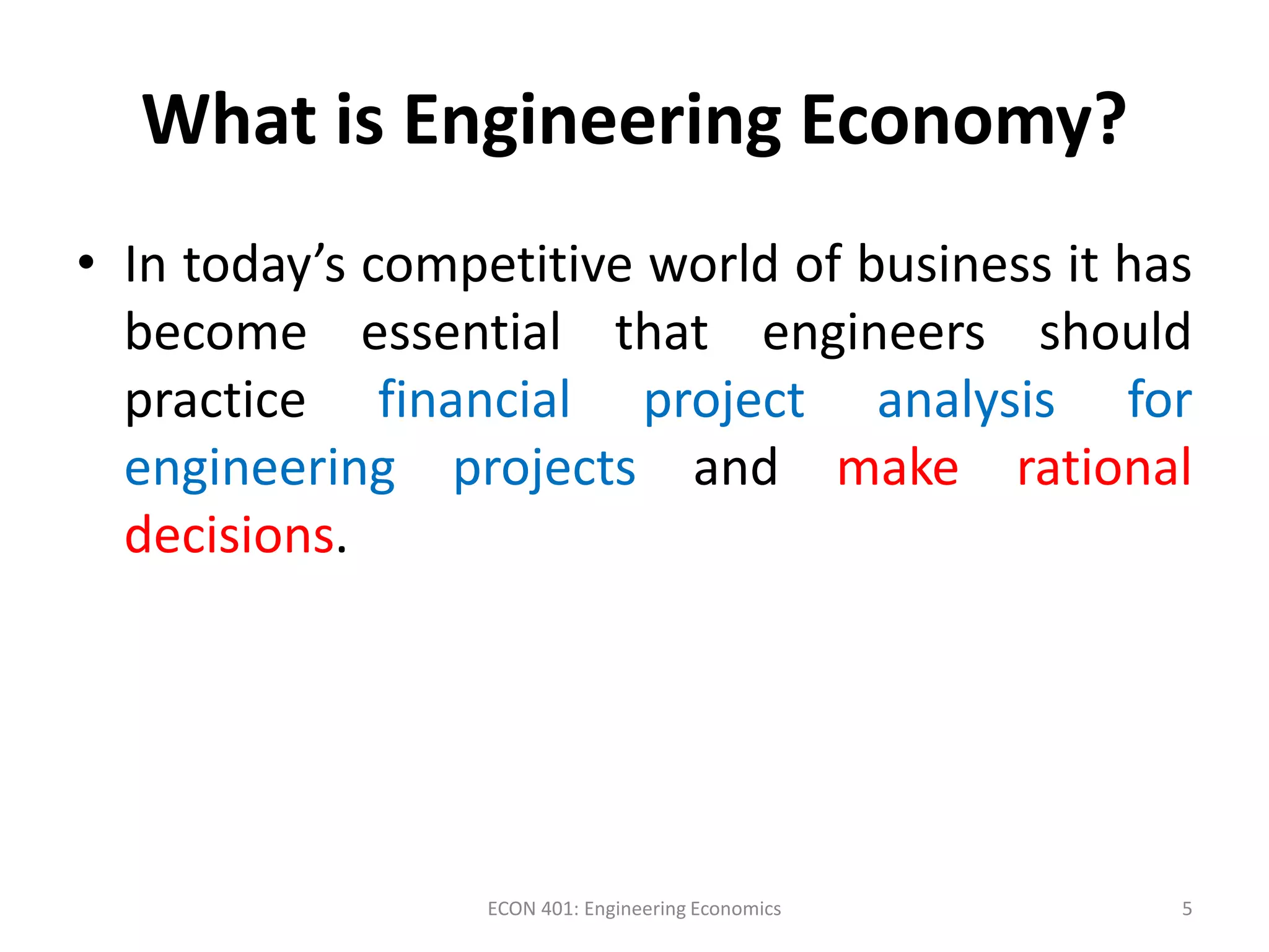 Engineering Economy | PPTX