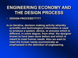Engineering economy | PPTX | Mechanical and Industrial Engineering ...