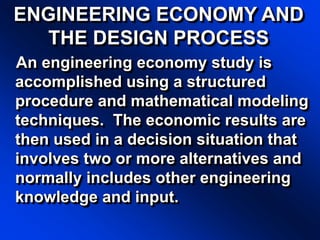 Engineering economy | PPTX | Mechanical and Industrial Engineering ...