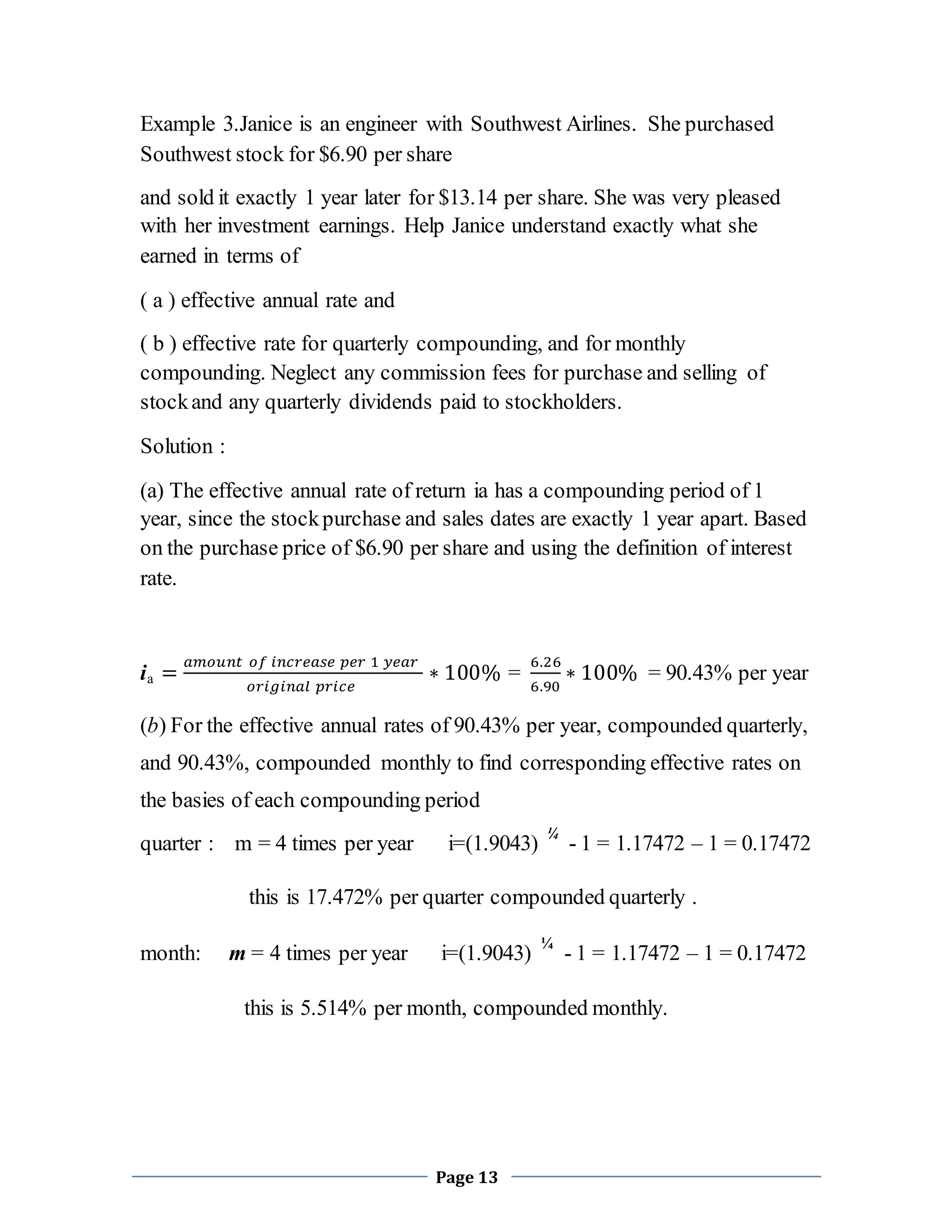 Nominal & effective Interest Rates | PDF