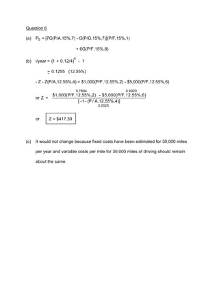 Engineering economy sample test #1 solution | PDF